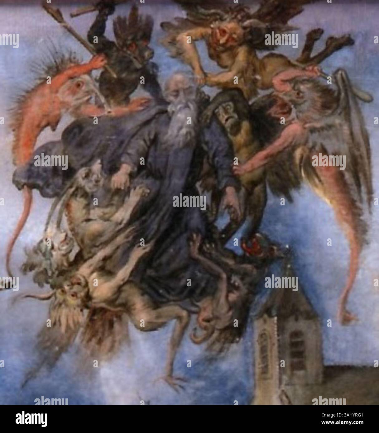 A detail from Jan Brueghel the Elder's painting 'The Temptation of ...