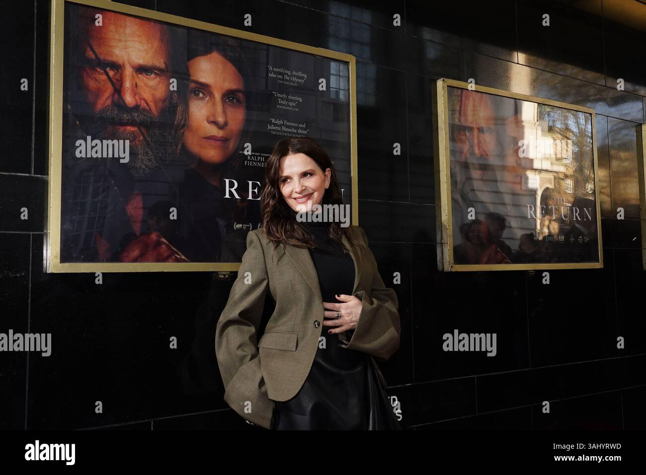 Juliette Binoche attending the gala screening of The Return, at Curzon ...