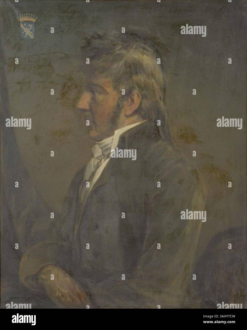 This early 19th-century oil painting by an unknown artist depicts ...
