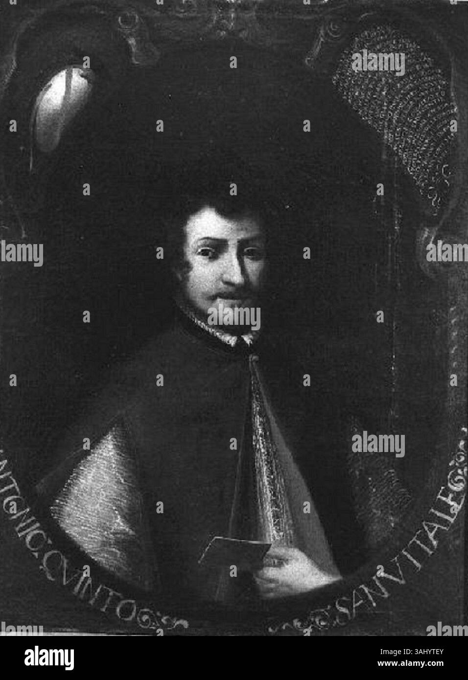 A 17th-century portrait of Antonio V Sanvitale, an Italian bishop. The ...
