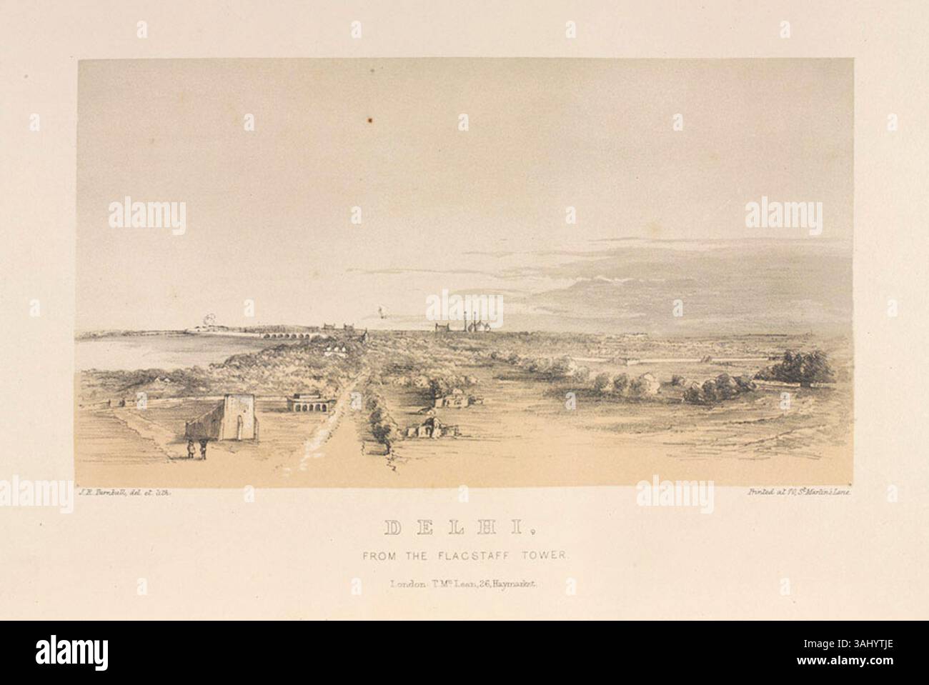'Delhi from the Flagstaff Tower' is a lithograph by J.R. Turnbull ...