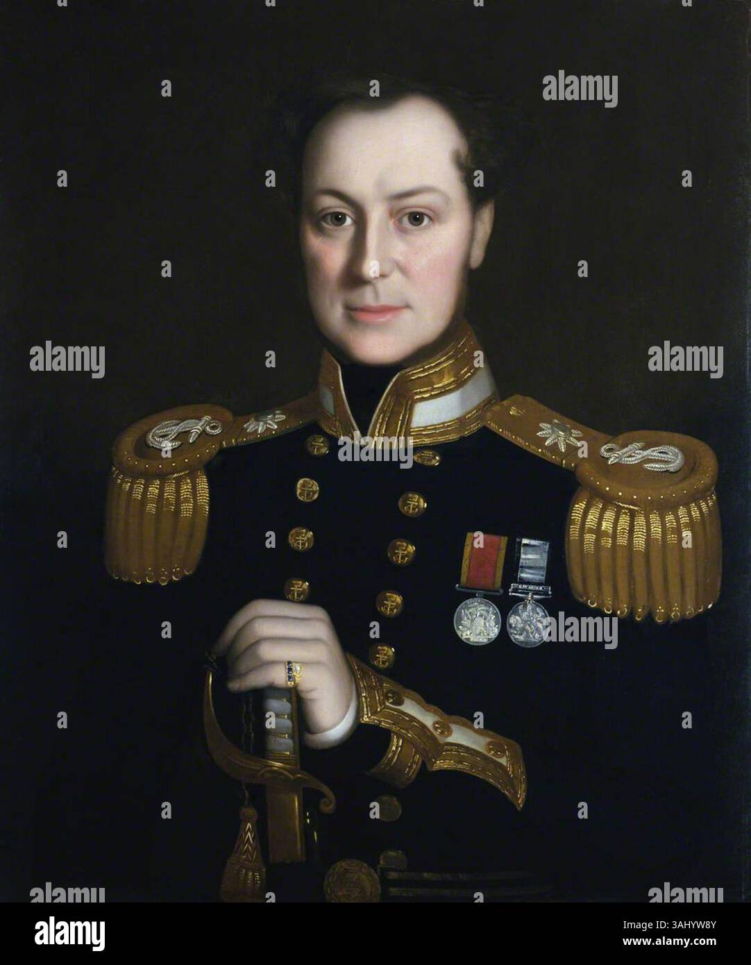 This portrait of a naval officer, possibly Captain Joseph Nias, was ...