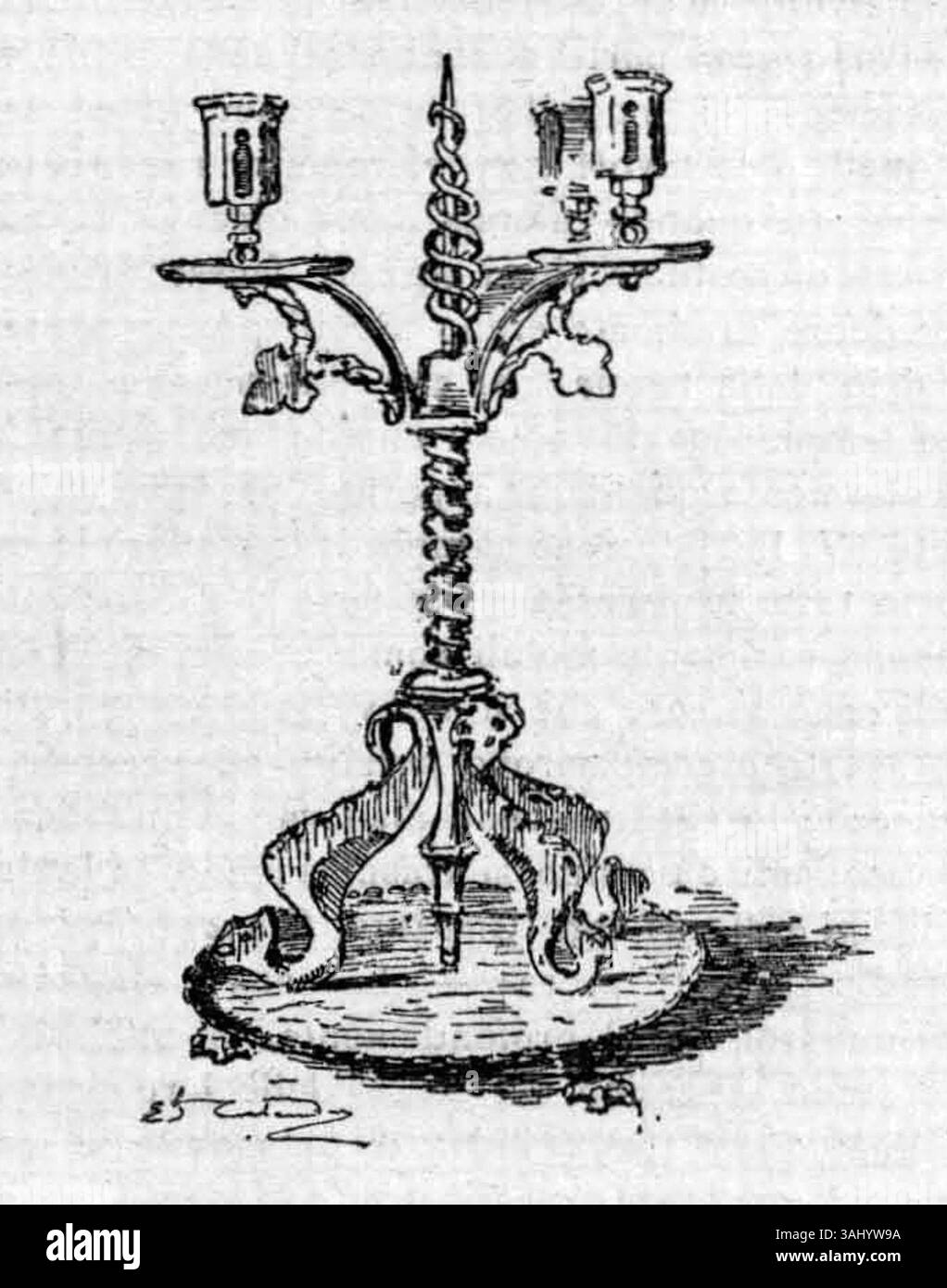 Model for the medieval village of Turin, showing a baronial candlestick ...