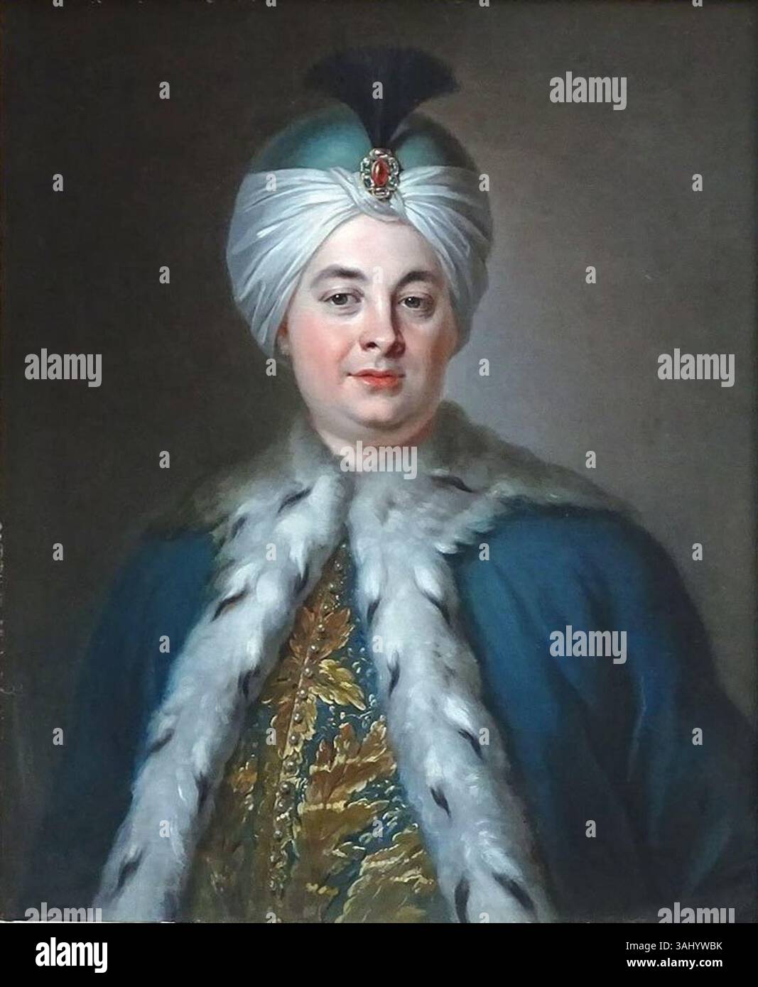This 18th-century portrait, attributed to Louis Michel van Loo ...
