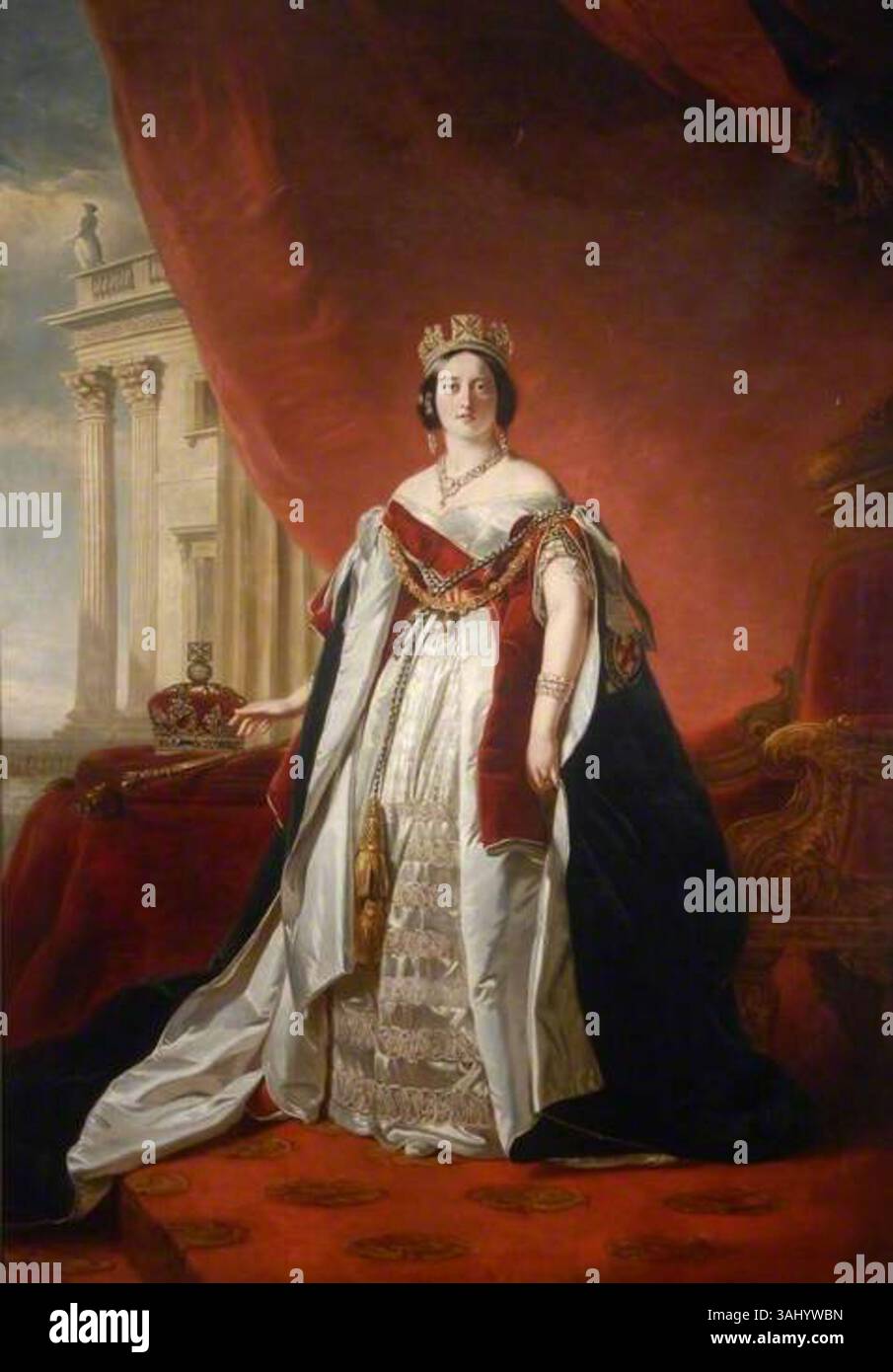 This 1864 painting by Franz Xaver Winterhalter depicts Queen Victoria ...