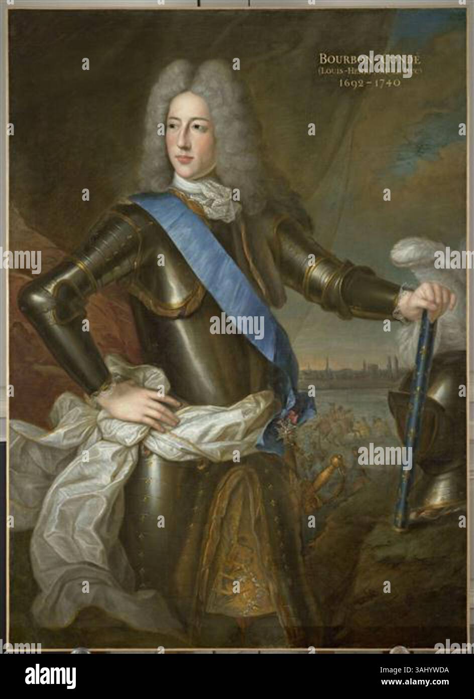 This 18th-century portrait by Pierre Gobert depicts Louis Henri de ...