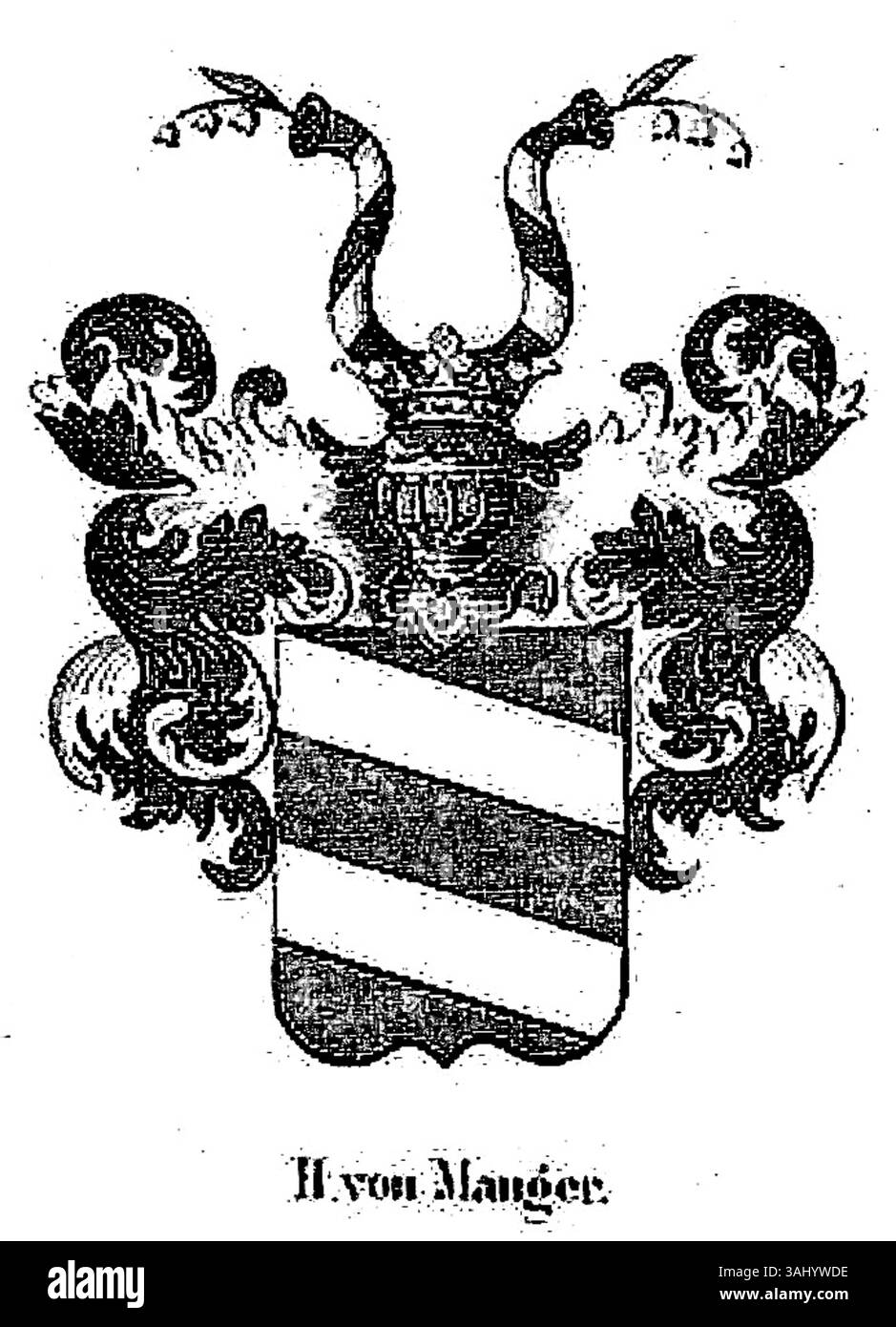 Coat of arms of the Manger family, created circa 1840. The heraldic ...