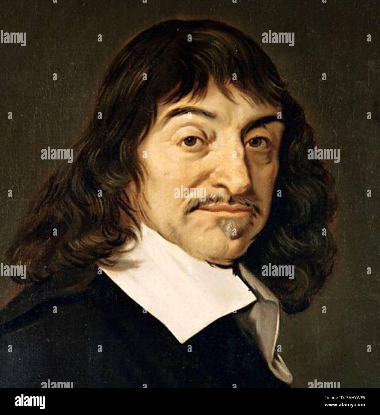 This 1649 portrait of René Descartes, painted by Frans Hals, depicts ...