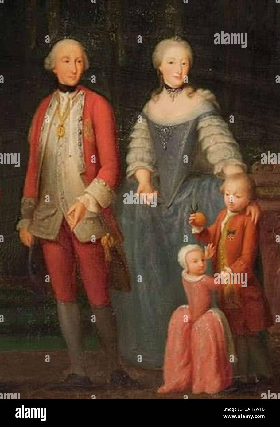 This 18th-century posthumous portrait by Giuseppe Duprà depicts ...