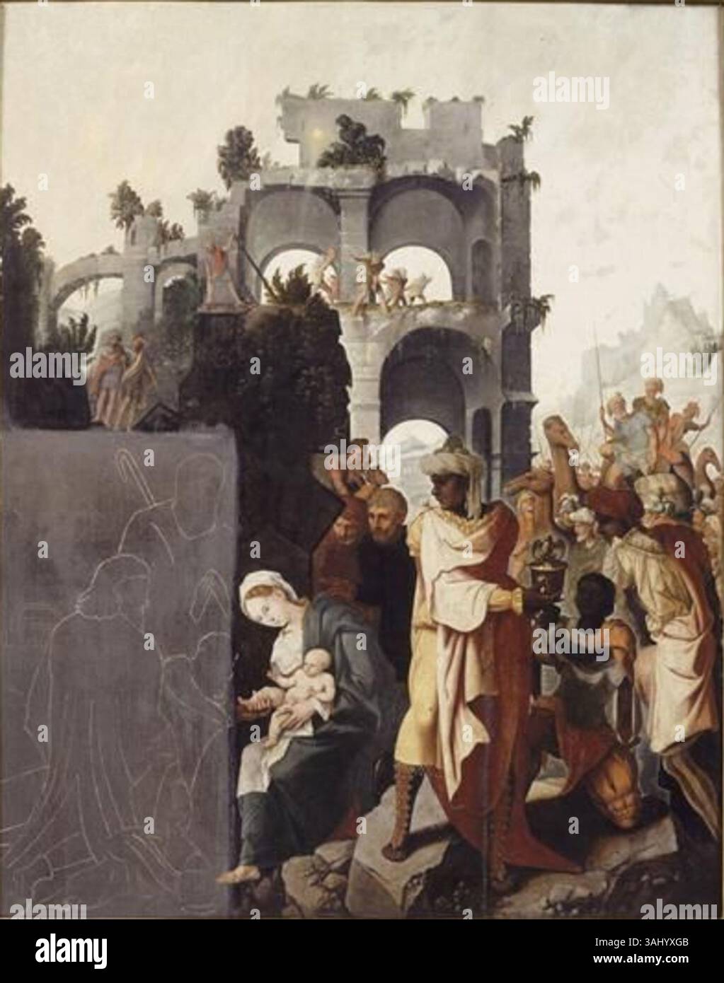 This 1555 painting by Jan Cornelisz Vermeyen depicts the Adoration of the Magi, a key biblical ...