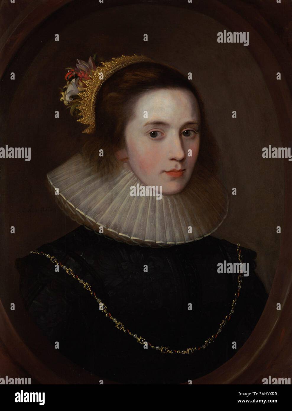 A 17th-century portrait of Gertrude Sadleir, Lady Aston of Forfar, wife ...