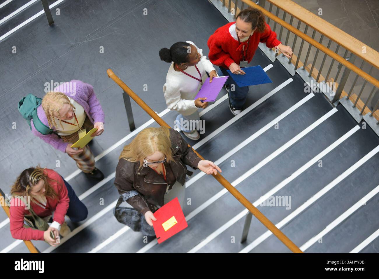 Group of disabled students at university Stock Photo - Alamy