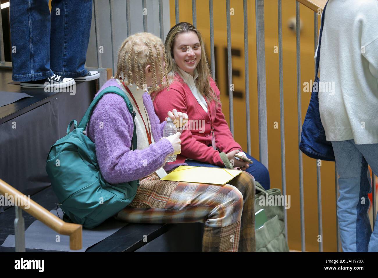 Group of disabled students at university Stock Photo - Alamy