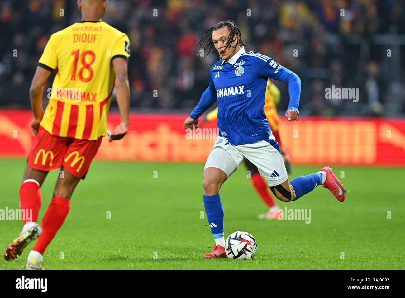 Diego Moreira (7) of Strasbourg pictured during the McDonalds Ligue 1 ...