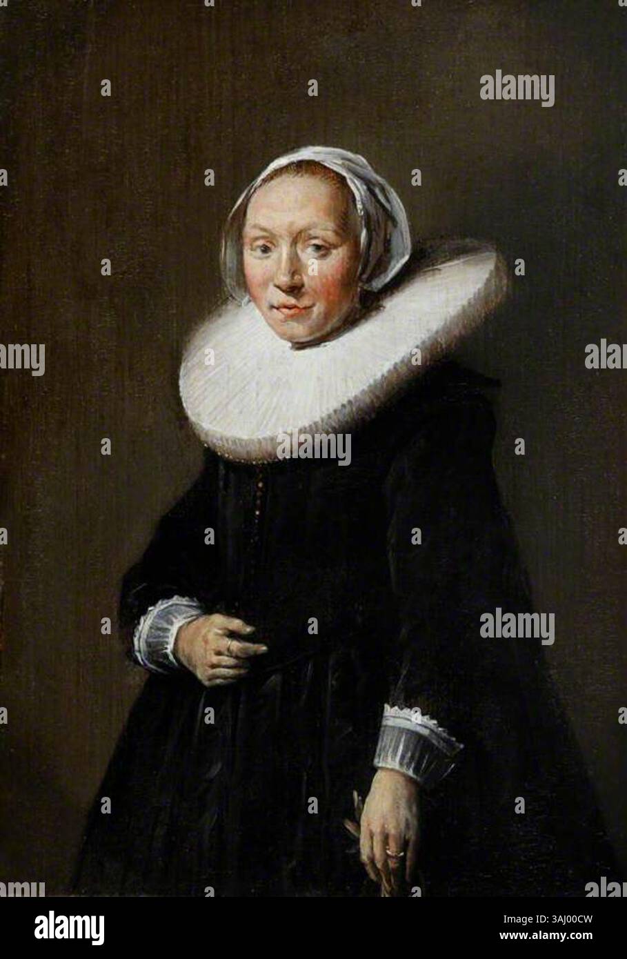 This 1635 portrait by Hendrik Gerritsz Pot depicts a woman in black ...
