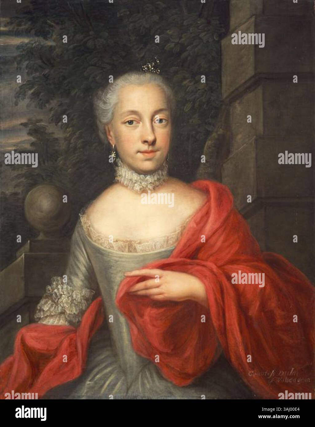 This circa 1760 oil portrait of the Countess d'Ulm is housed in the ...