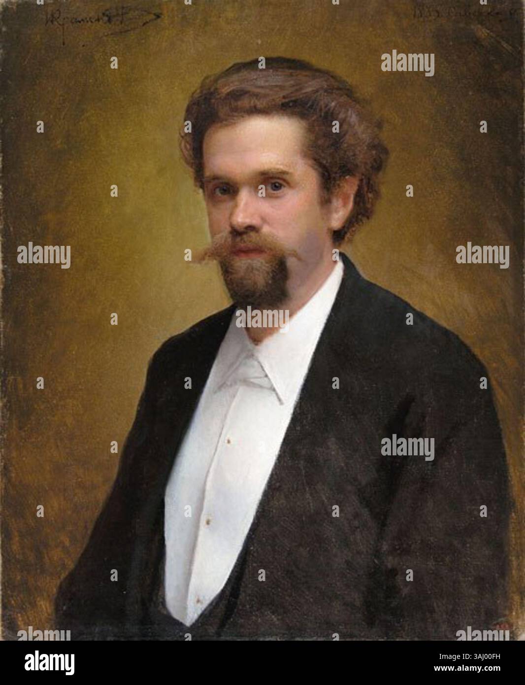 A 1885 portrait of Sergey Yakovlevich Morozov by Ivan Kramskoy. The oil ...