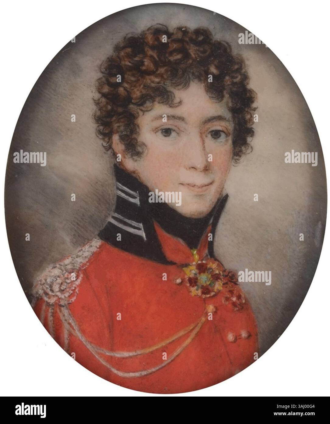 A portrait of Slepnev Fedor Vasilevich, painted by an unknown artist between 1810 and 1811. The ...