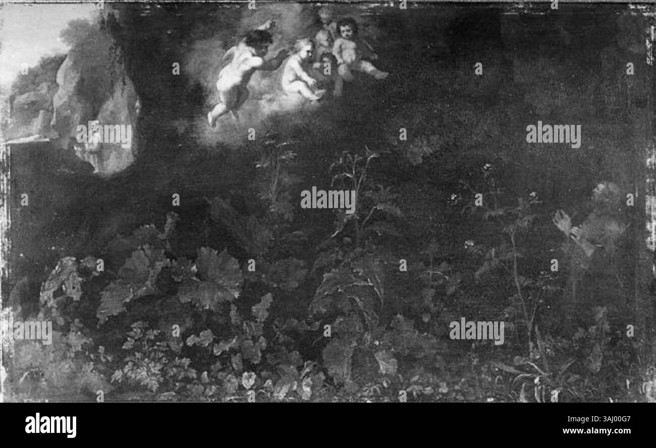 This 17th-century religious landscape painting, attributed to the ...