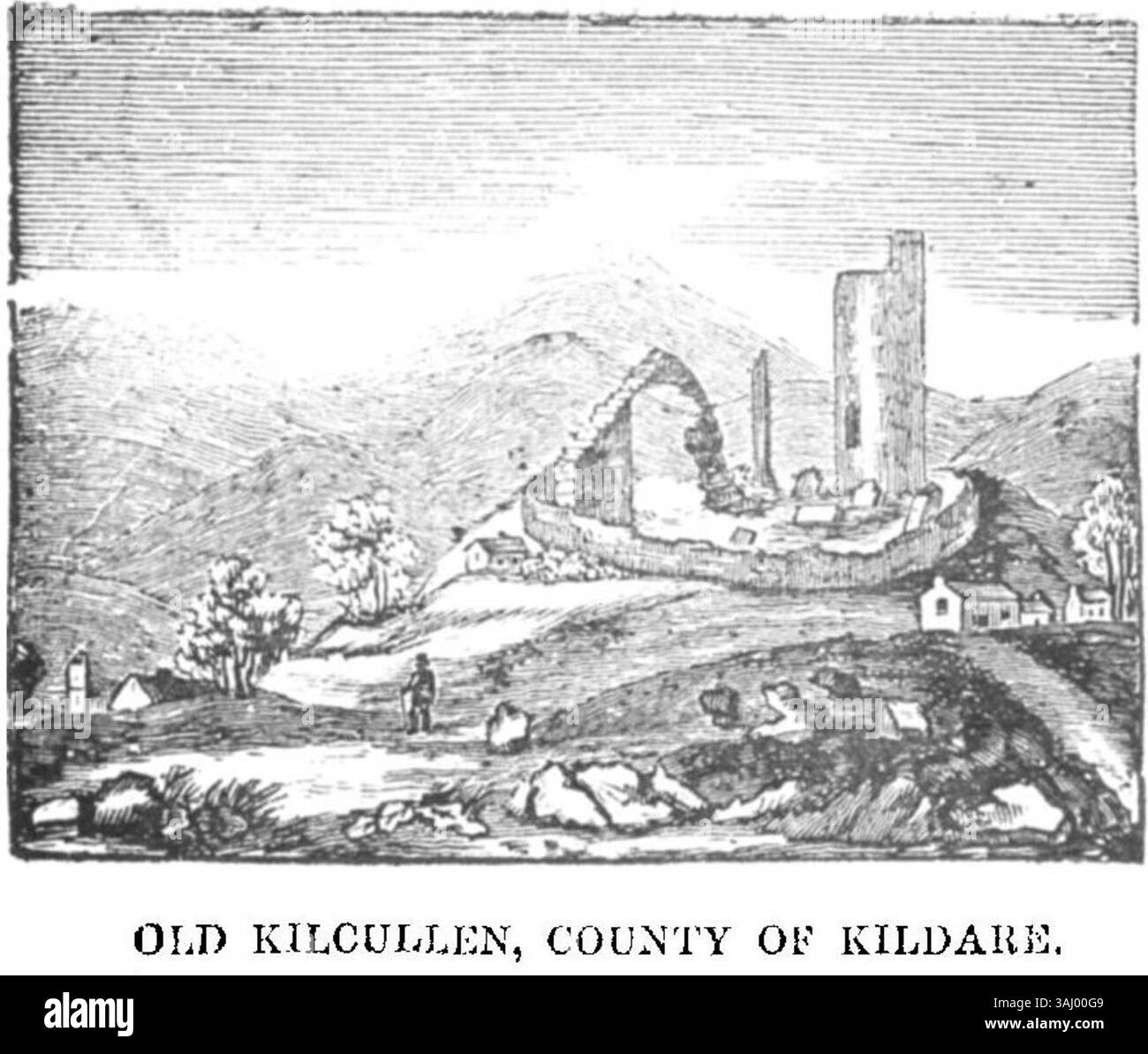 A historical photograph from 1836 capturing Old Kilcullen in County ...