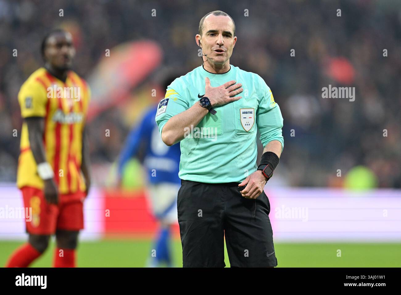 referee Benoit Millot pictured during the McDonalds Ligue 1 matchday 22 ...