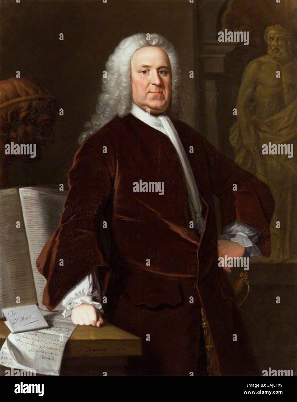 Allan Ramsay’s 1740 portrait of Richard Mead, a prominent physician ...