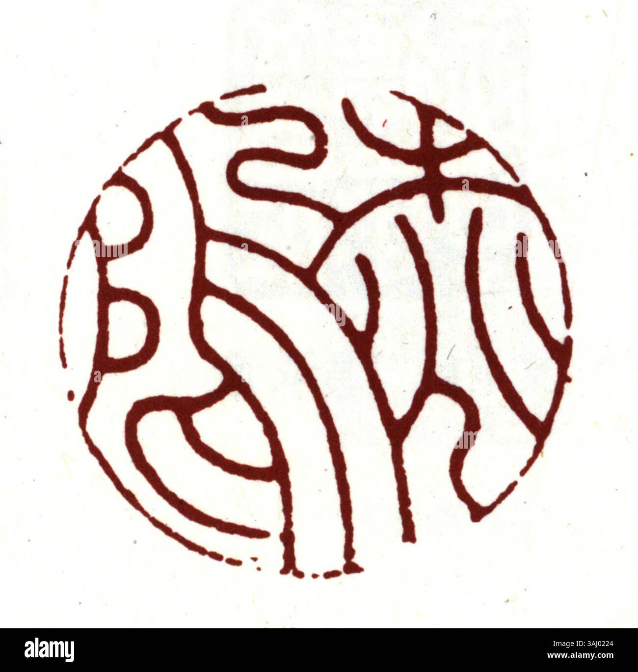 A Chinese seal, traditionally inked in red, is used to mark documents ...