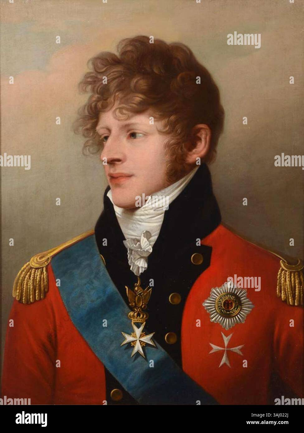 The portrait of Duke August of Saxe-Coburg-Altenburg, painted in 1807 ...