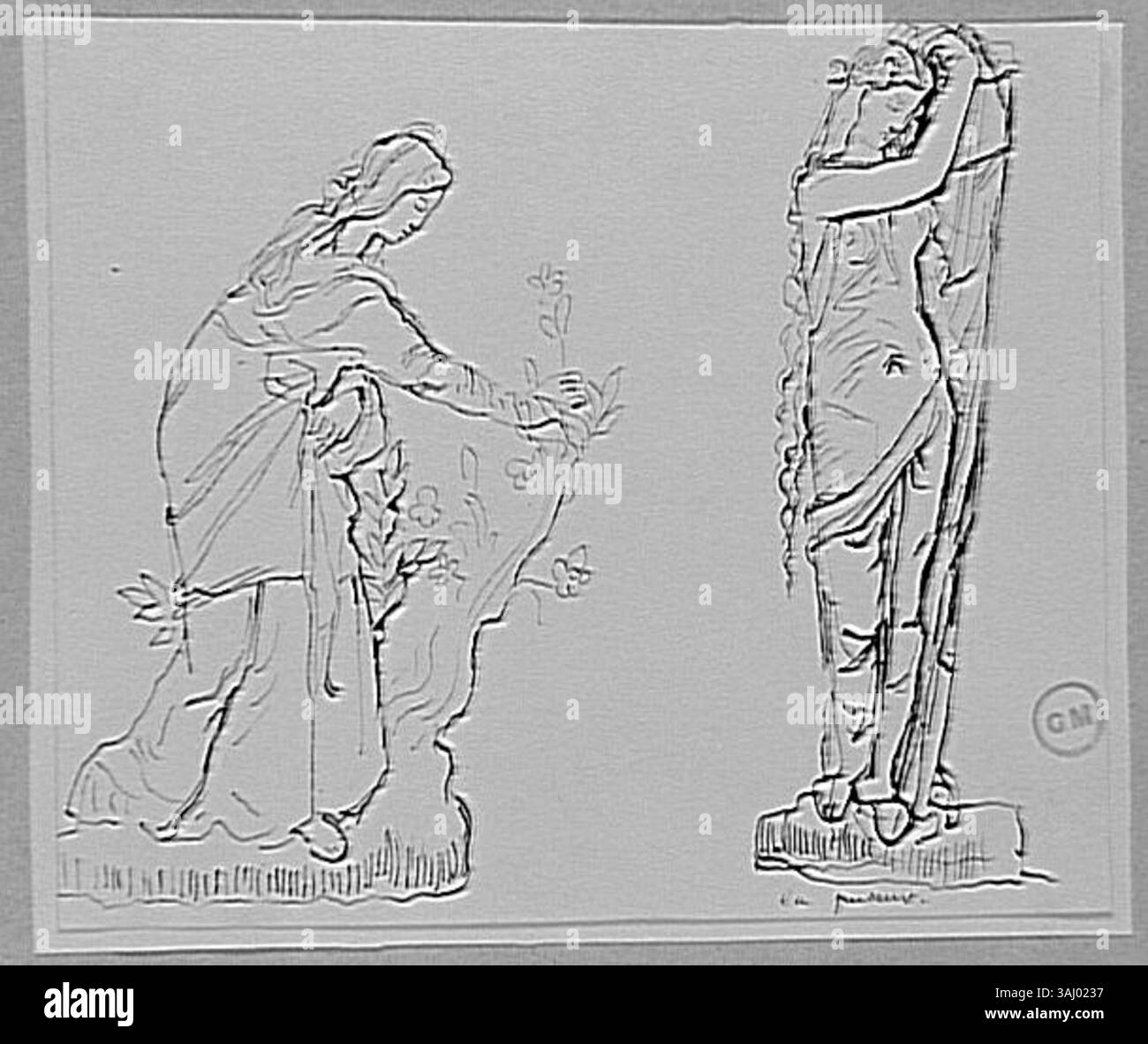 This work features two studies by Gustave Moreau based on classical ...