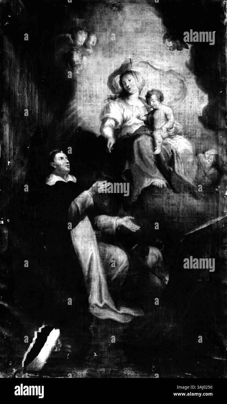 This 18th-century Dutch painting shows Saint Dominic receiving the ...