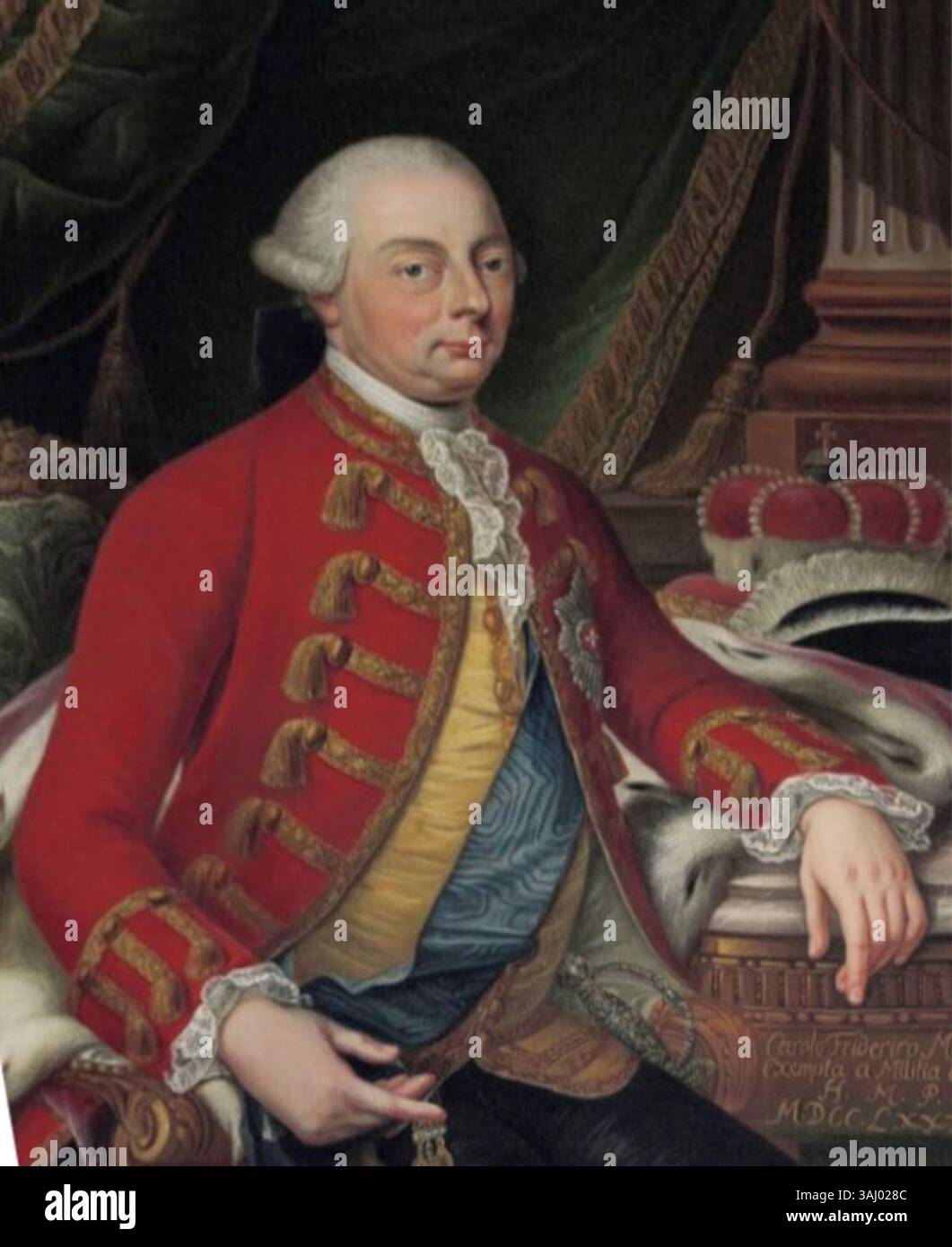 A portrait of Markgraf Karl IV Friedrich von Baden-Durlach, painted by ...