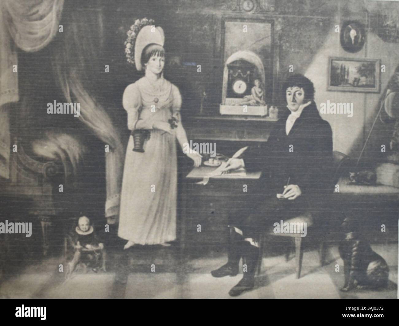 This 1816 painting by Niklaus Bütler depicts Dr. Joseph Anton Sidler ...