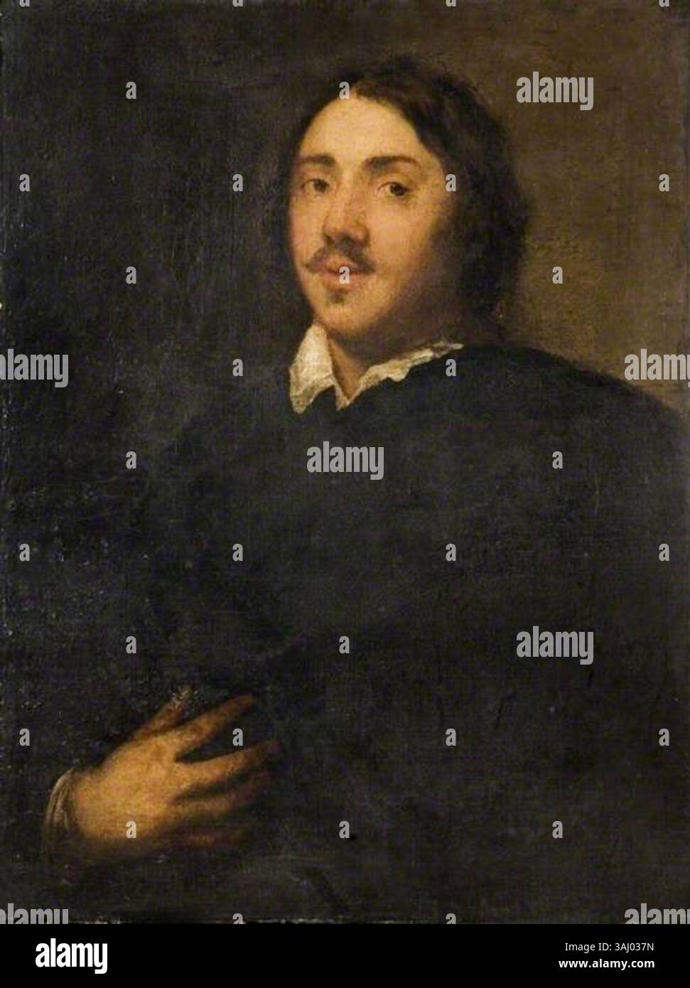 This 17th-century Dutch portrait depicts a gentleman dressed in black ...