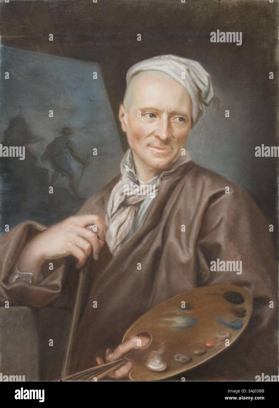 A pastel portrait by Charles-Nicolas Noël from 1771, depicting Jan ...