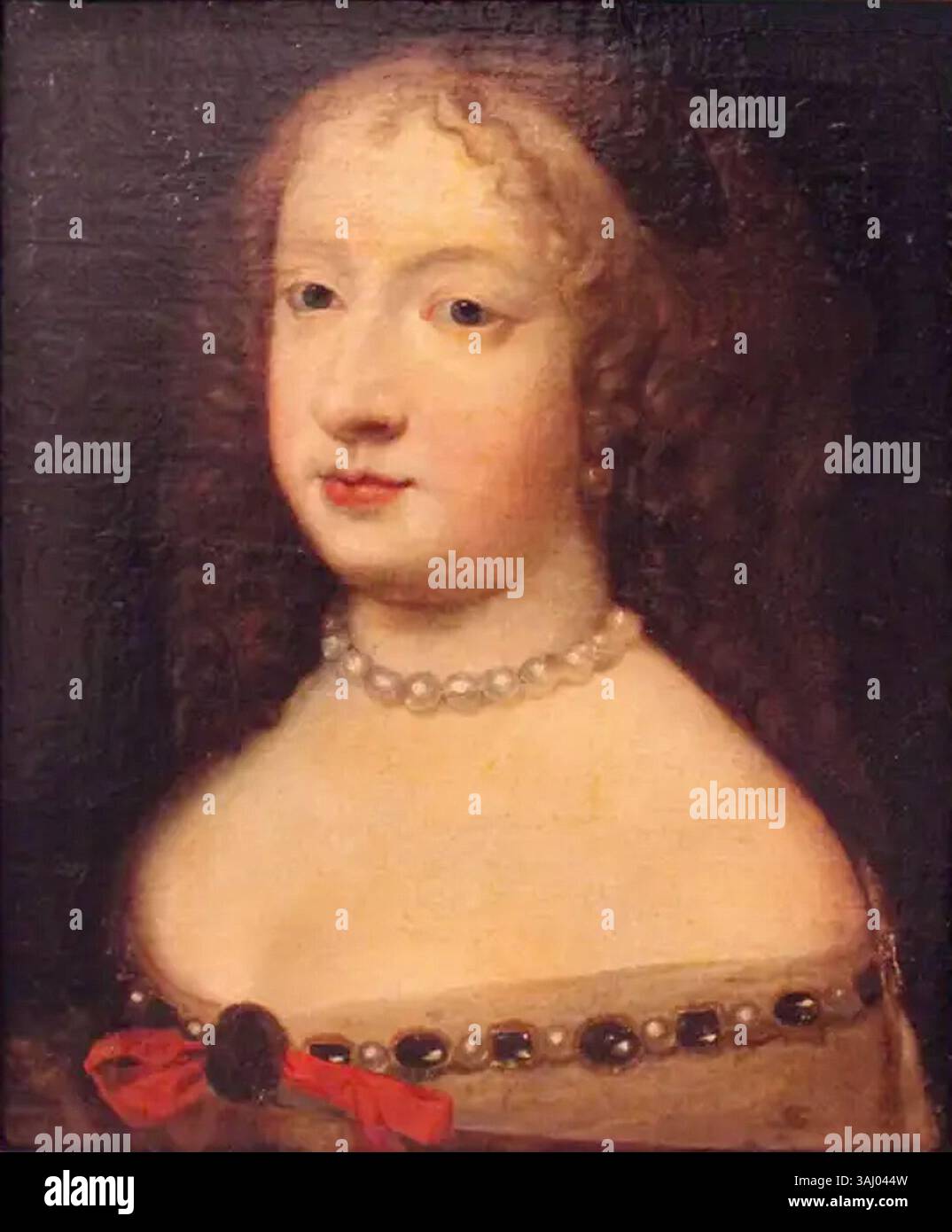 This 19th-century portrait of Maria Theresa of Spain, wife of King Louis XIV, is based on a 17th ...