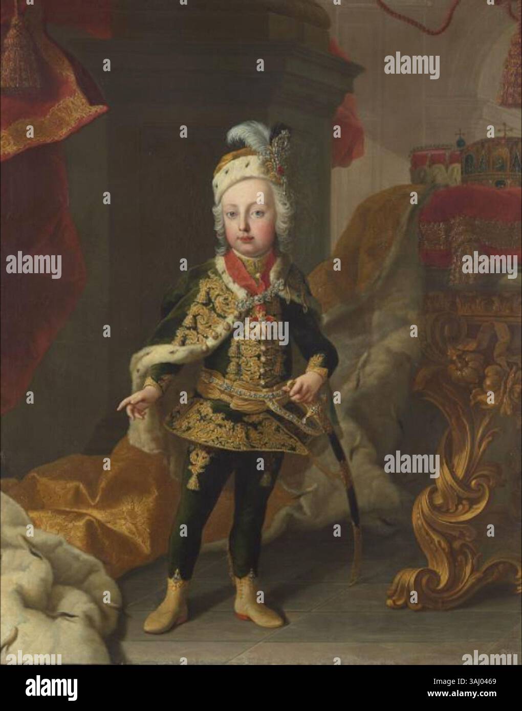 This portrait depicts Joseph II, Holy Roman Emperor, as a child, around ...