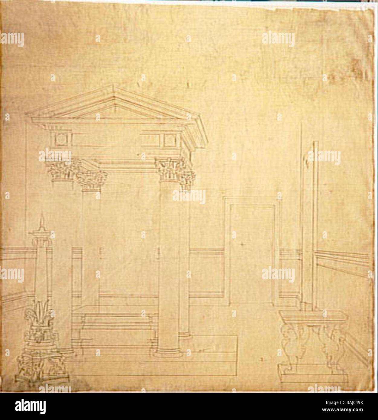 Gustave Moreau’s architectural study 'Architecture pour Lucrèce et ...