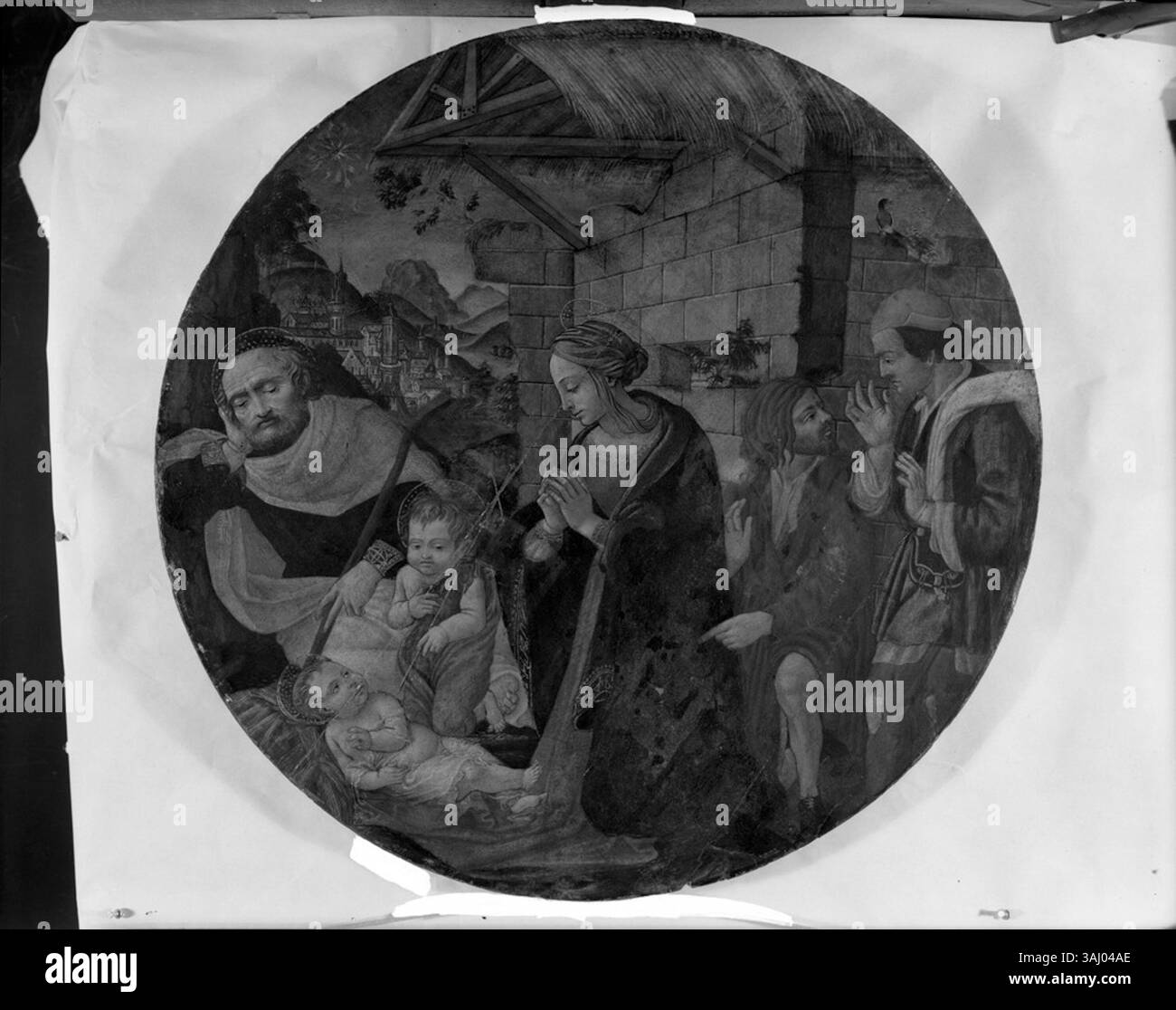 This circa 1490 tempera on panel painting, 'Adoration of the Shepherds ...