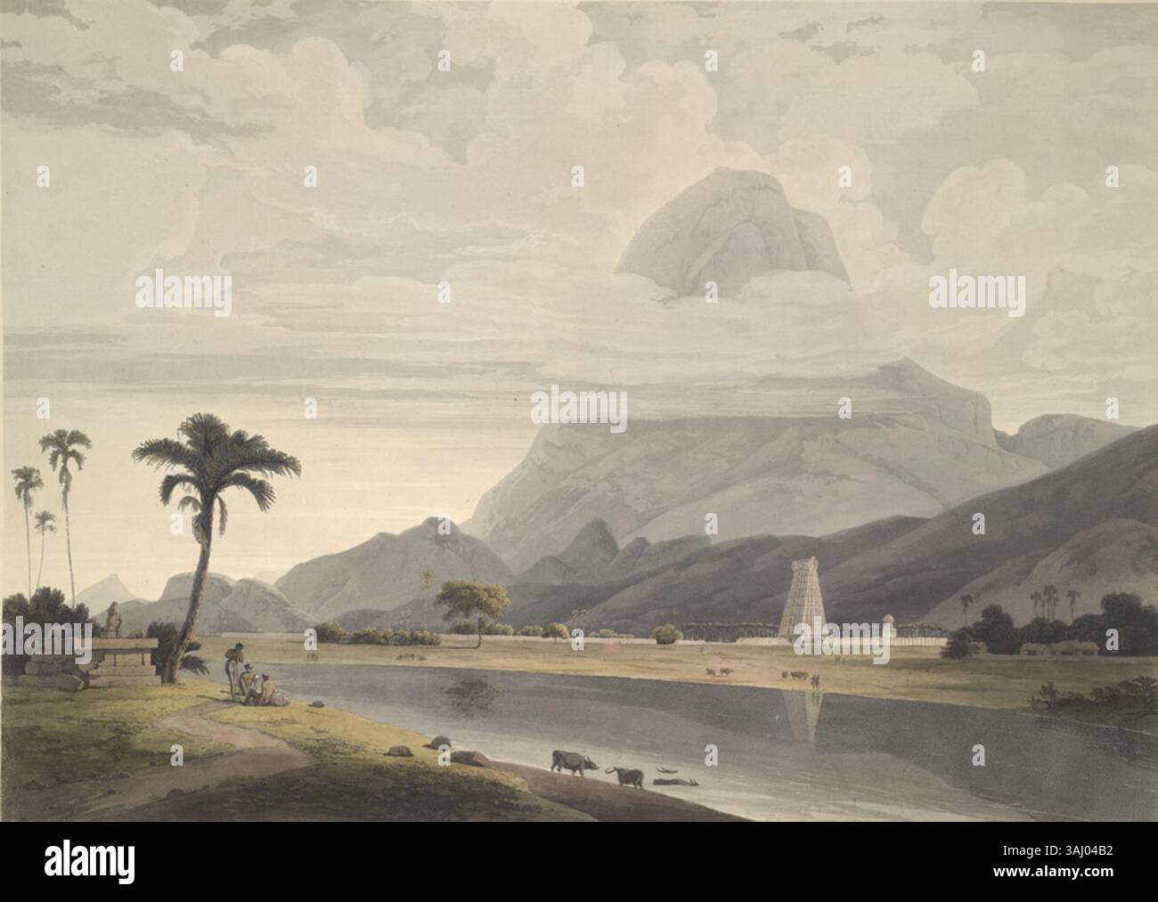 This print from Thomas Daniell's 'Oriental Scenery' depicts Cape ...