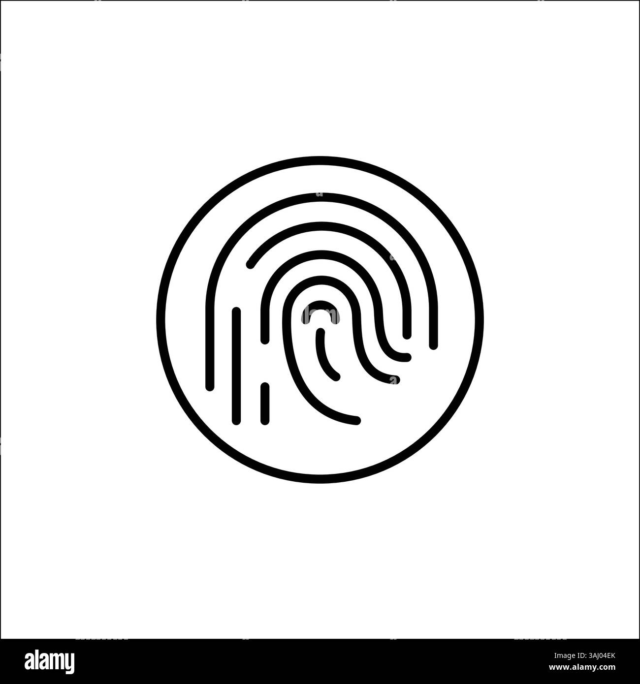 Digital Fingerprint Icon Stock Vector Image & Art - Alamy