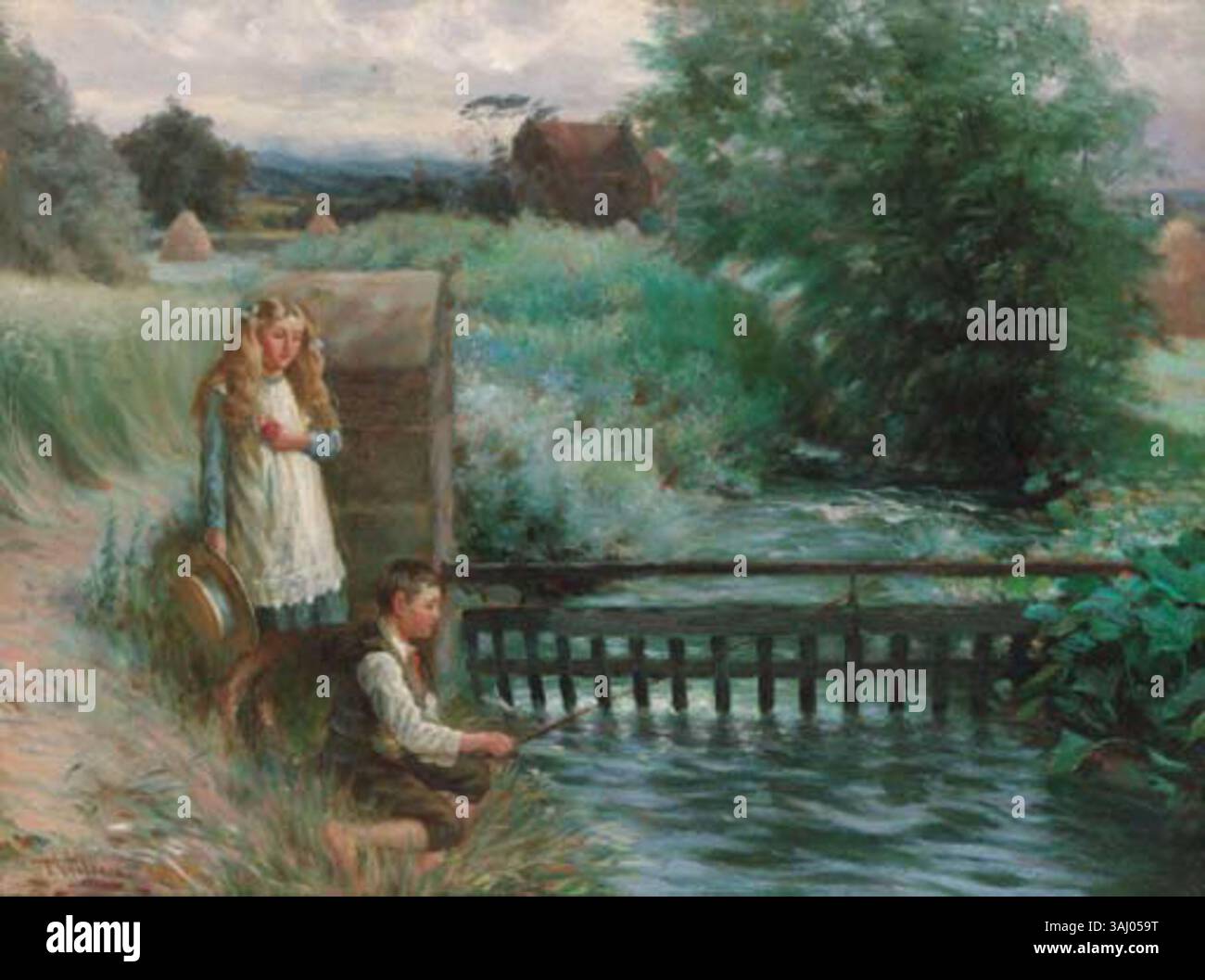 'In Long Long Days of Summer' is an oil painting created by Thomas ...