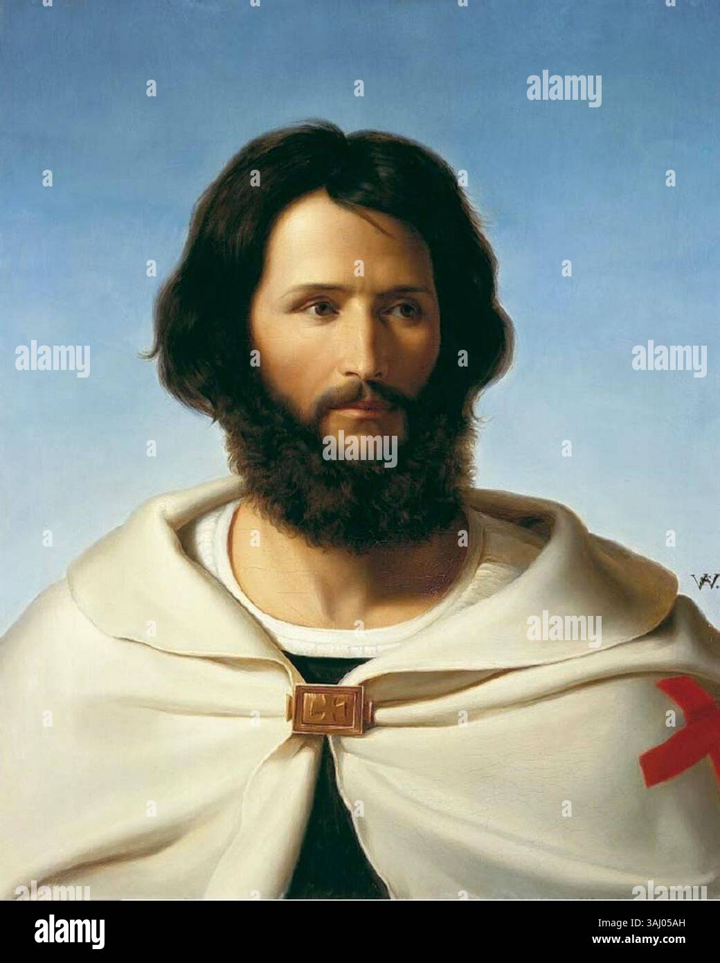 Wilhelm von Schadow’s 1832-1833 painting, *Templar*, portrays a figure ...