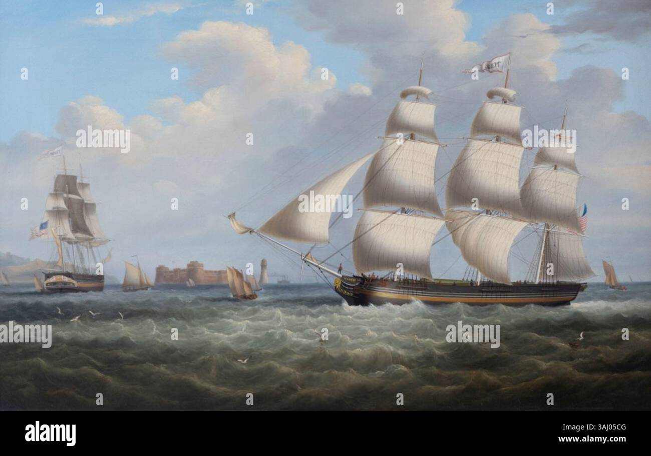 This oil on canvas painting by Samuel Walters & Son depicts the ...