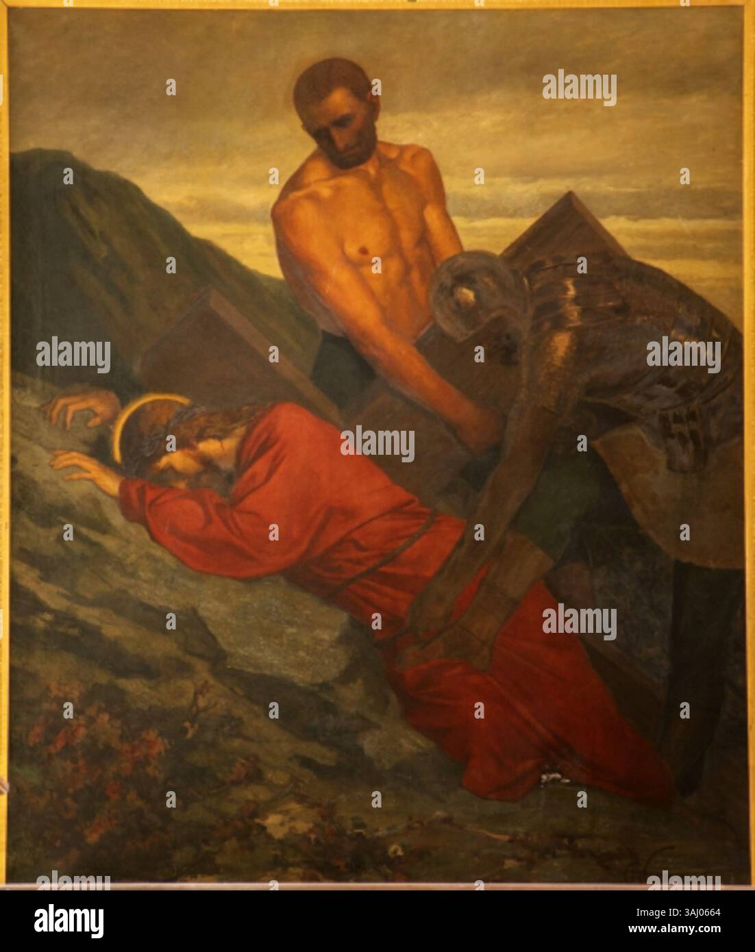 Constantin Meunier’s sculpture captures the third fall of Jesus as He ...