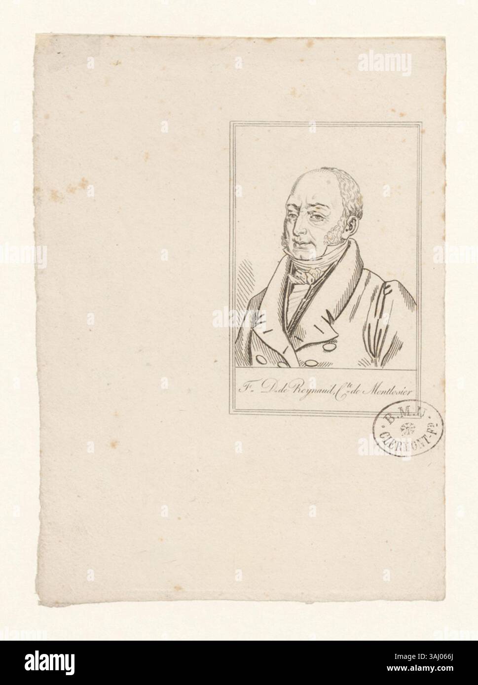 This lithograph print portrays François Dominique de Reynaud, Comte de ...