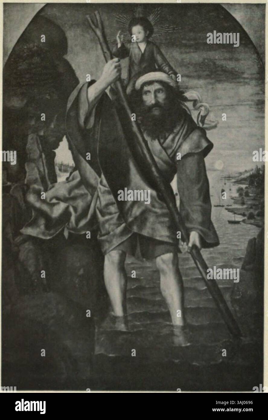 A depiction of Saint Christopher by Quinten Metsys from the second half ...