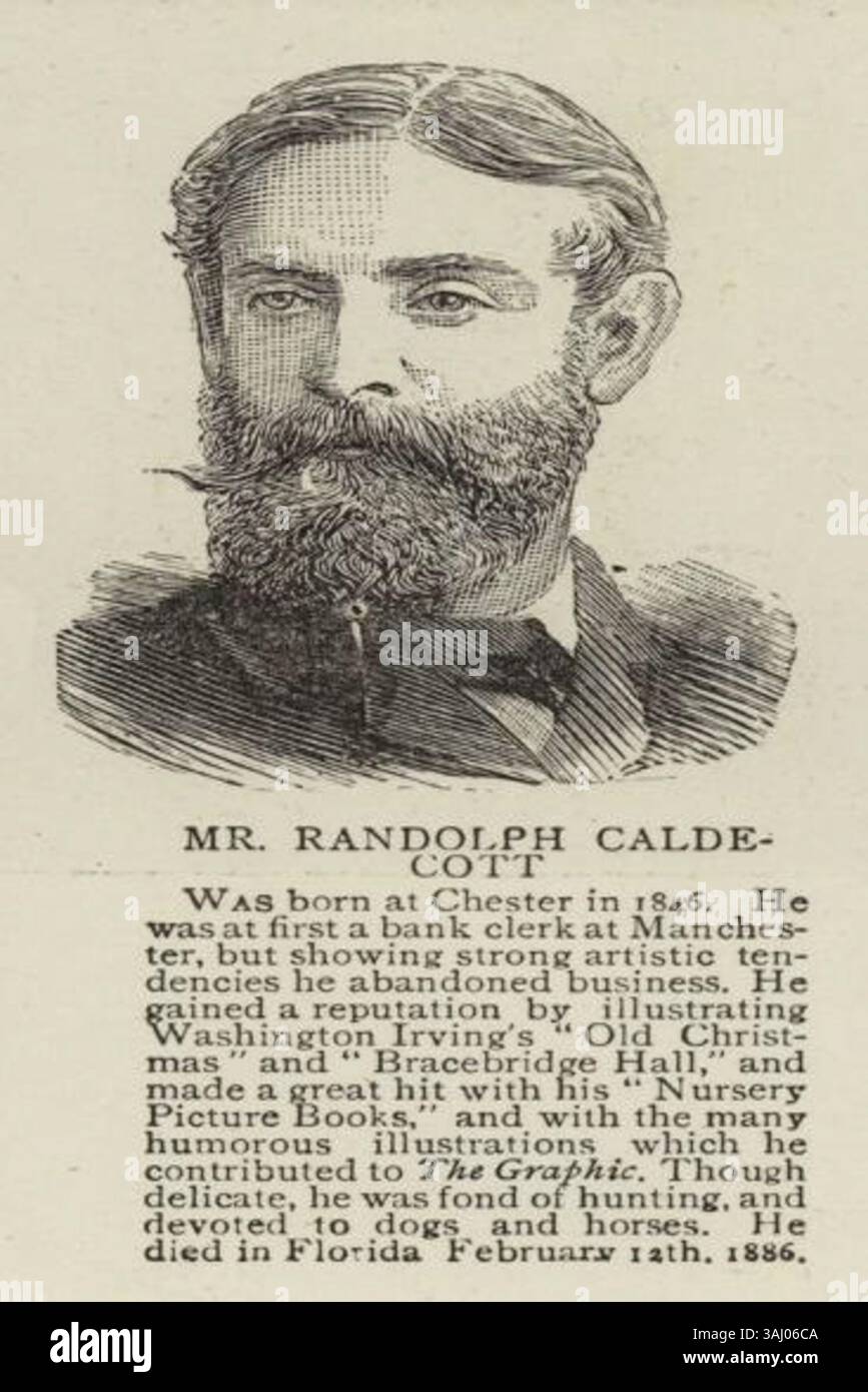 Illustration of Mr. Randolph Caldecott for The Graphic, published on 6 ...
