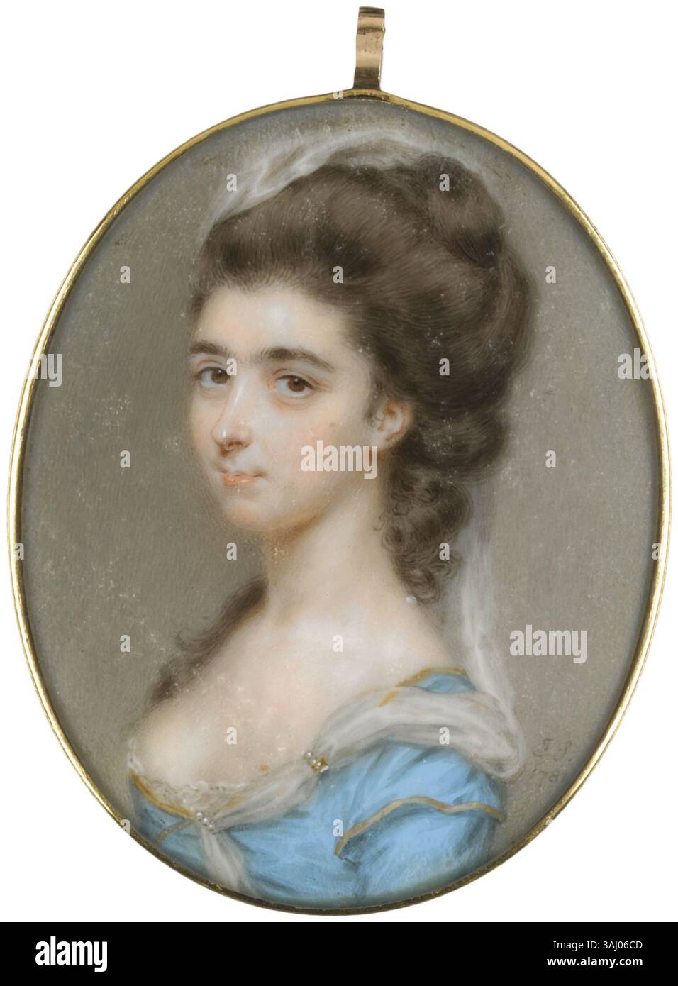 John Smart, 1781. Watercolour on ivory portrait of Lucy Lloyd, who ...