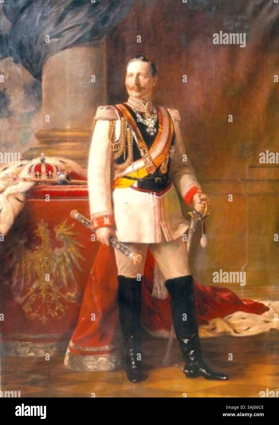 This circa 1910 oil on canvas portrait by Ludwig Noster depicts Kaiser ...