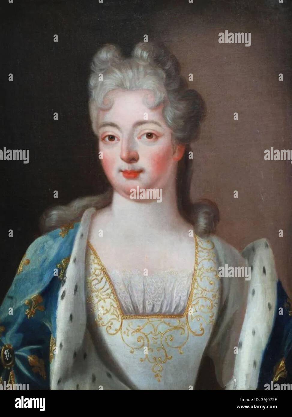 This 18th-century oil painting, presumed to be of Barbara of Braganza ...
